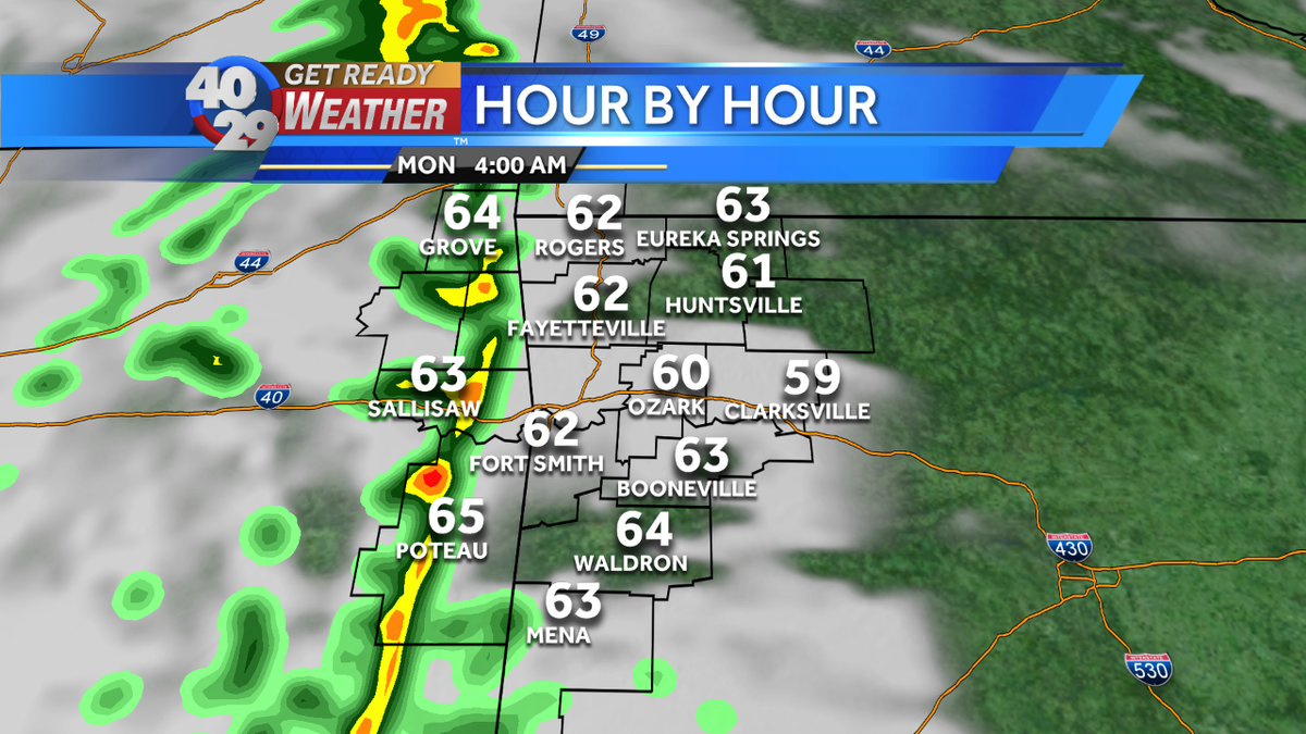 Rain moves in tonight