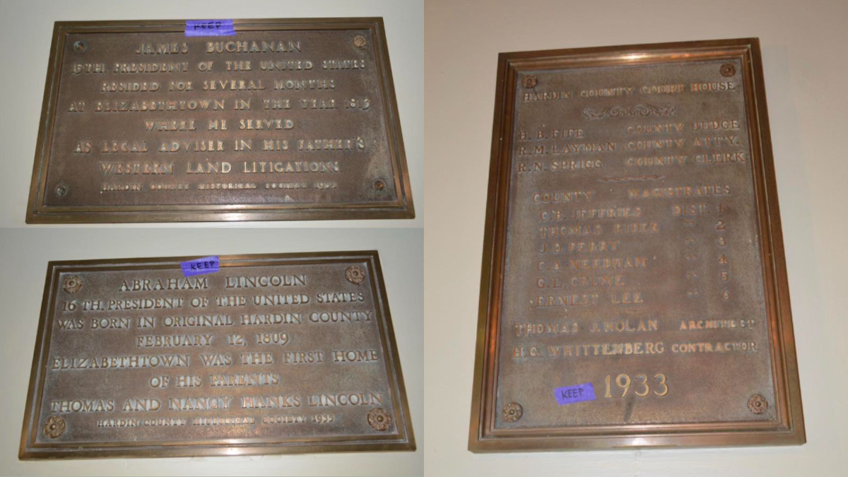 'Please return them': Historic plaques stolen from former Hardin County ...
