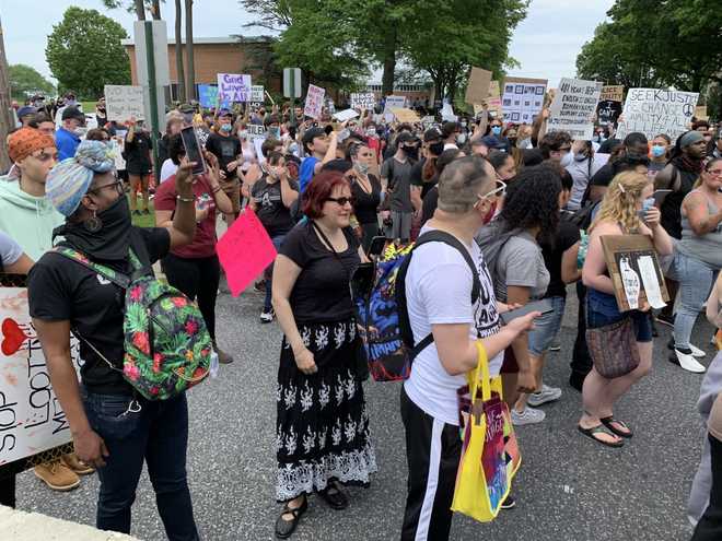 Large crowd attends George Floyd protest in Lebanon