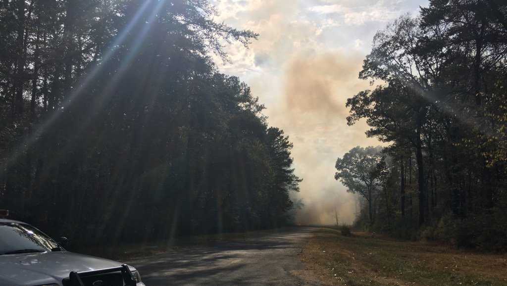 Firefighters battling I-20 brush fire