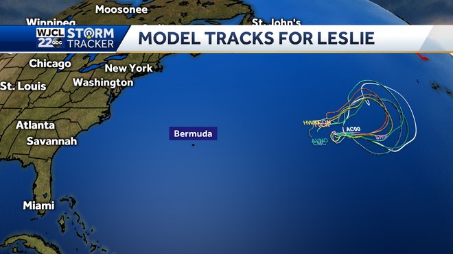 Subtropical Storm Leslie forms in the Atlantic