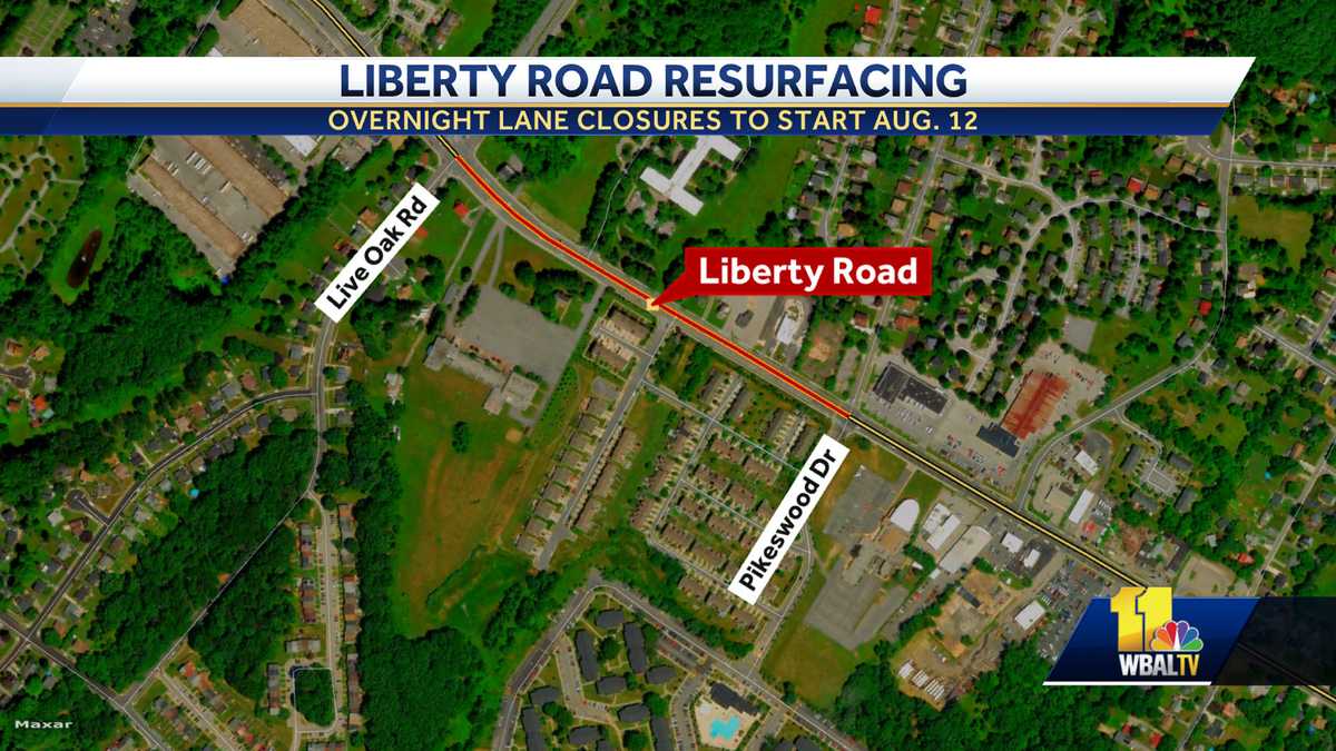 Liberty Road lane closures to start in Randallstown for road work