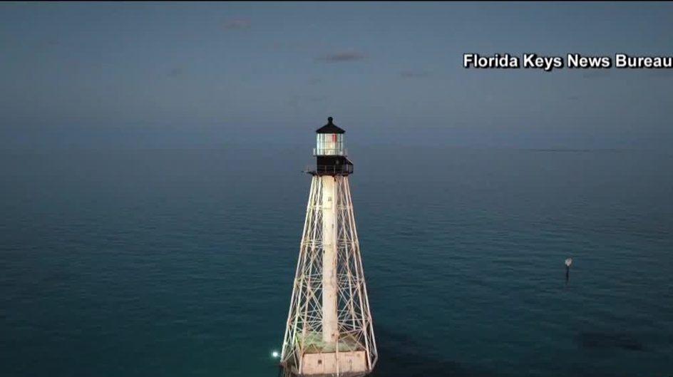 Florida Keys lighthouse illuminated for first time in a decade