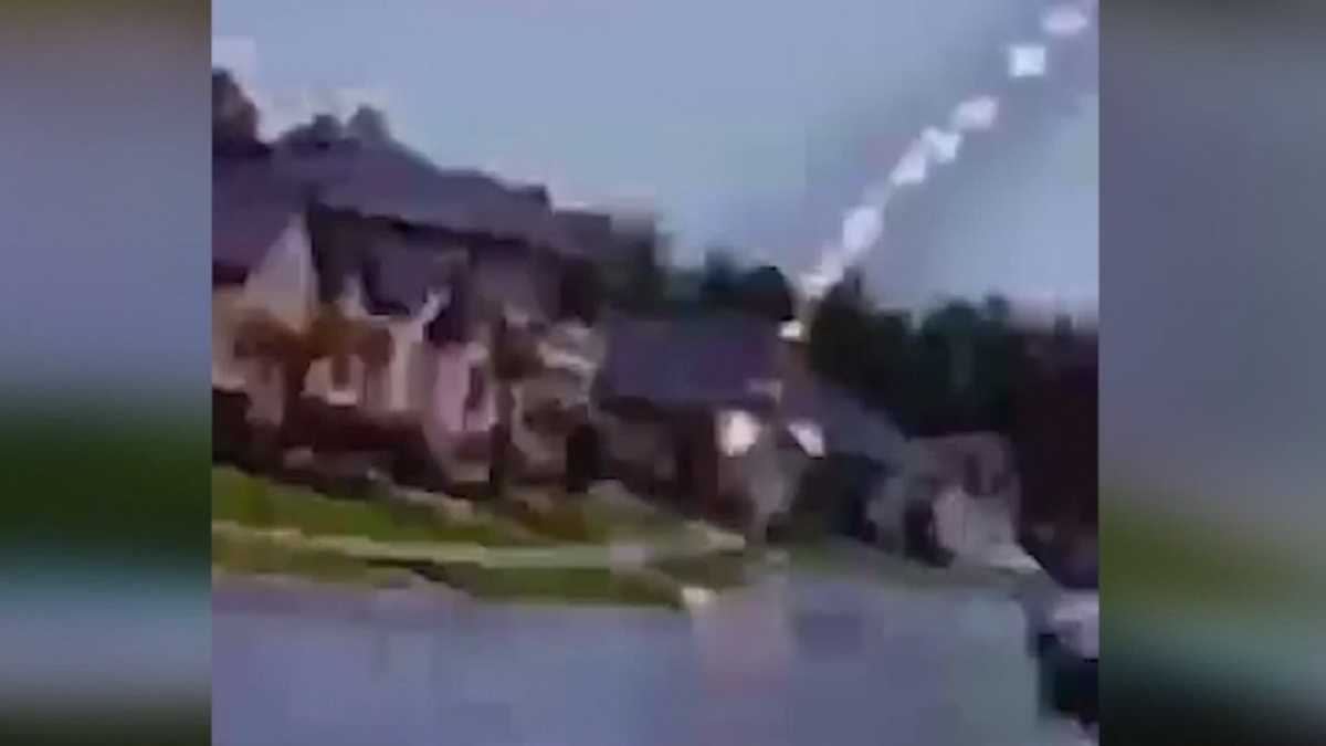 Lightning strikes home in dramatic surveillance video