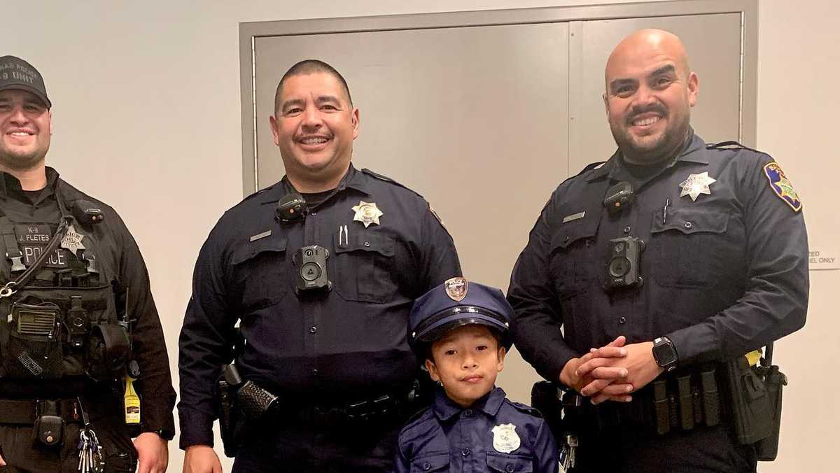 California second grader joins police force for a day