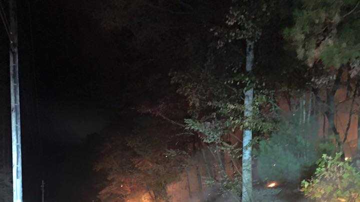 Party Rock Fire burns near Lake Lure