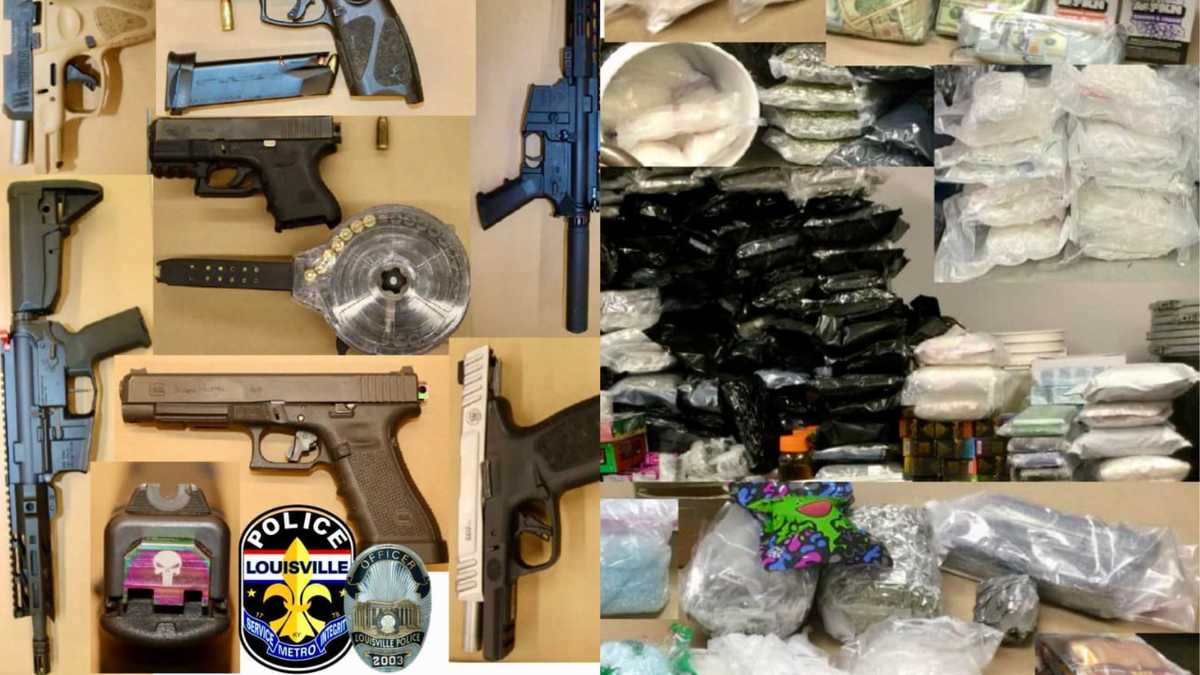 LMPD: Over a hundred firearms, several hundred pounds of drugs seized ...