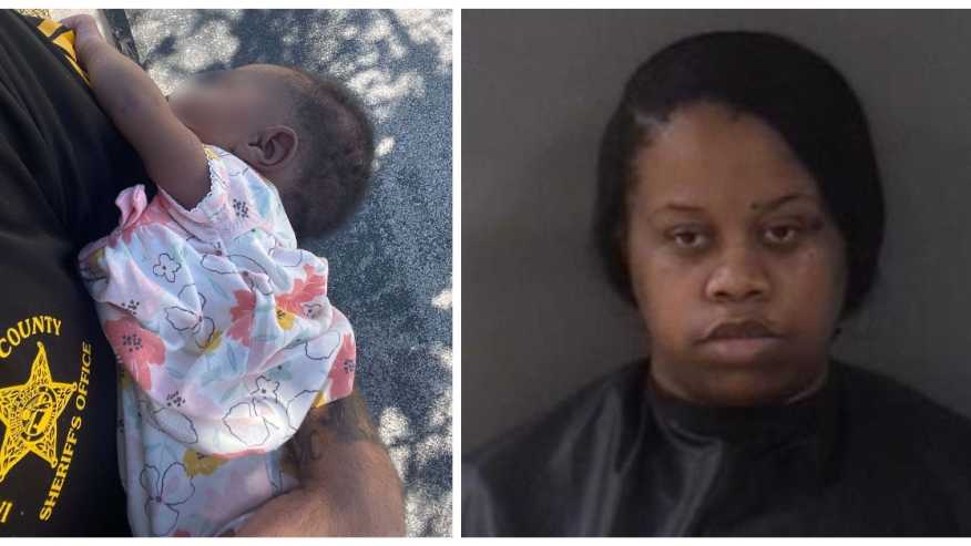 27-day-old baby left in car while Florida mom gambled, deputies say
