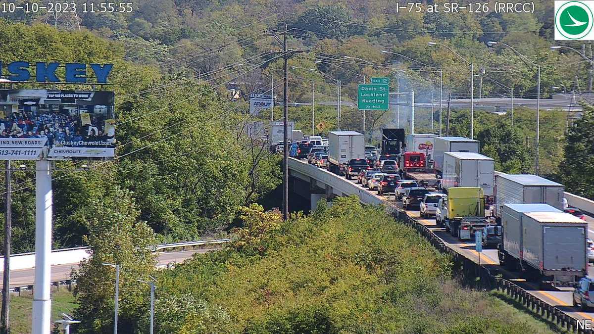 Crash reported on I-75 north near the Lockland exit