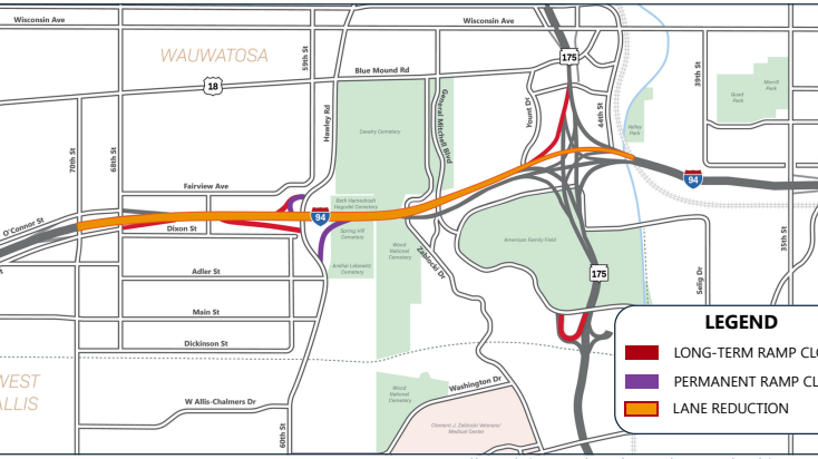 New long-term lane, ramp closures begin overnight