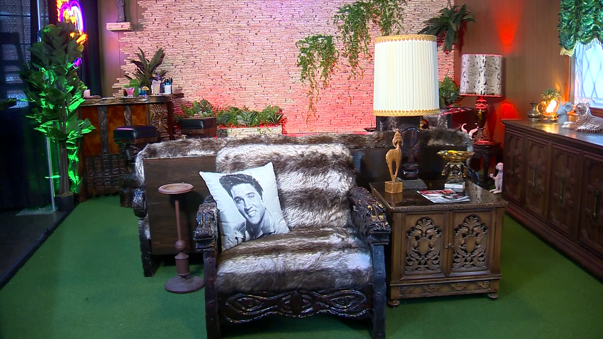 Elvis Inspired Jungle Room Love Me Bar Tender Visits Boston