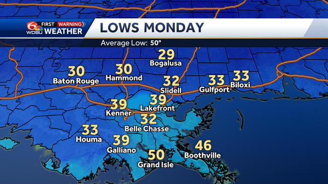 Colder Sunday night & Monday morning
