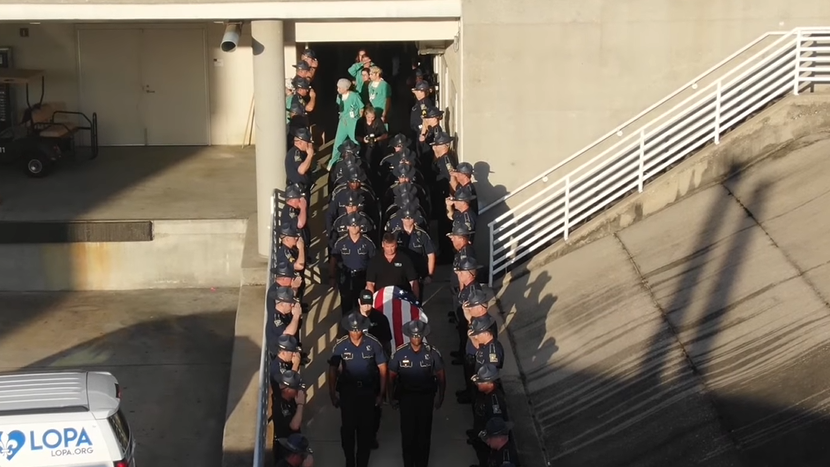 WATCH: In last act of service, fallen LSP trooper escorted to donate organs