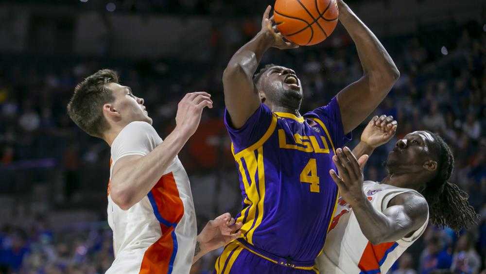 Days scores 20 near home, No. 12 LSU beats Florida 64-58