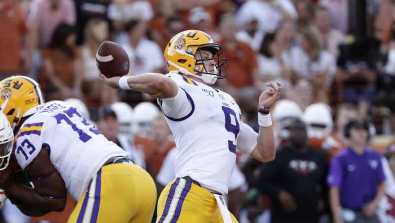 Burrow throws 5 TDs, No. 1 LSU beats Mississippi 58-37