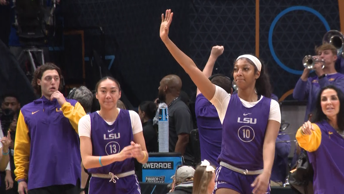 LSU women's basketball Final Four practice