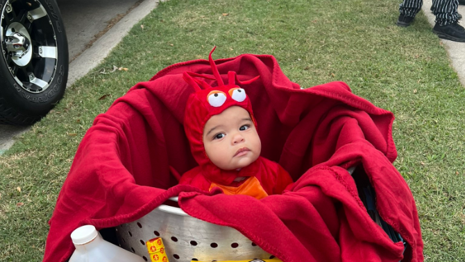 Gretna baby goes viral for Halloween crawfish costume