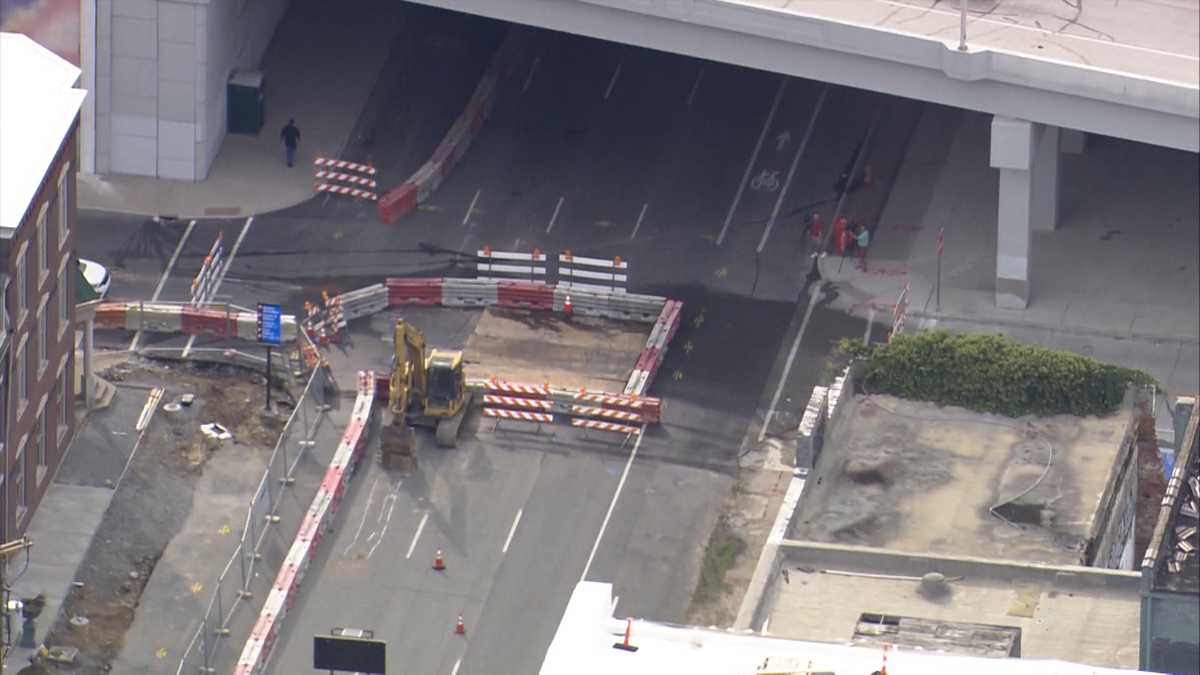 Sewer collapse closes streets in downtown Louisville