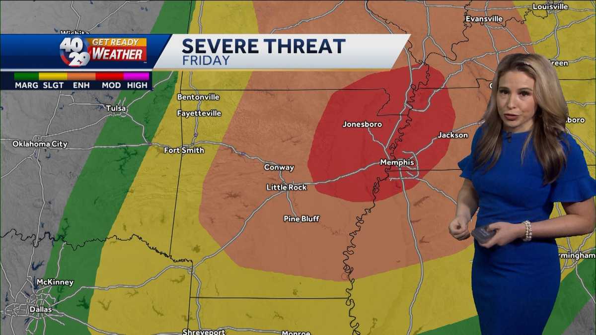 Strong to severe storms possible Thursday night and Friday morning