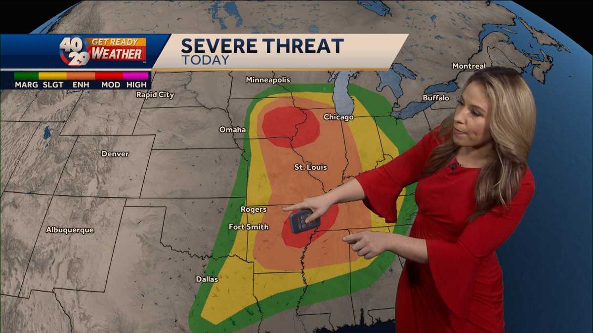 SEVERE DAY: Strong morning storms possible