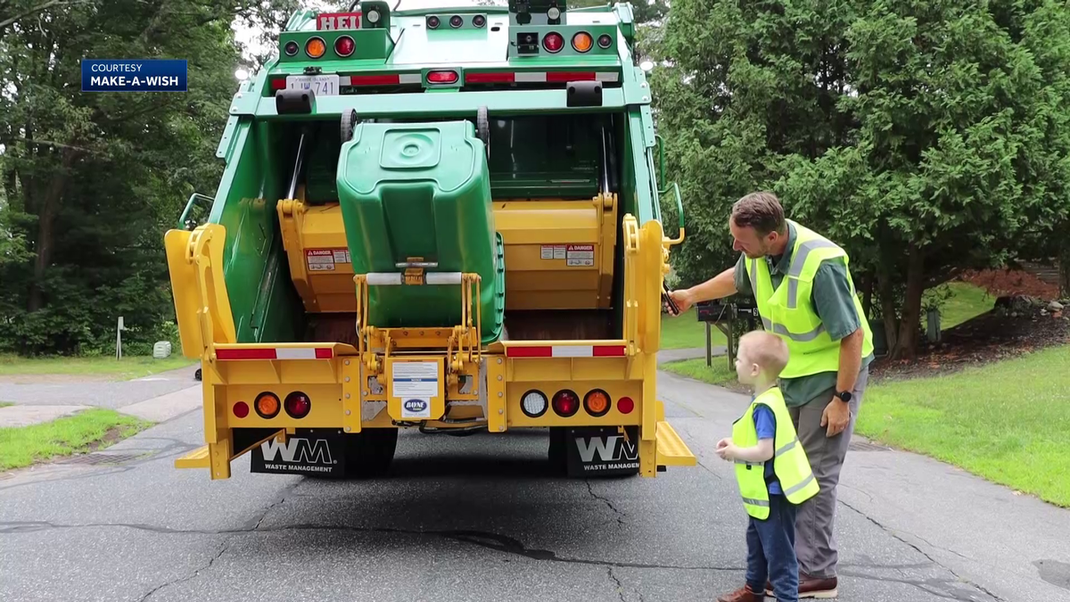 Boy, 4, with cystic fibrosis gets wish to be garbage truck driver for a ...