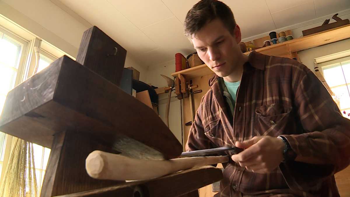A Wiscasset craftsman is handmaking brooms to fit your hand