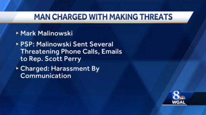 York County man accused of threatening US Rep. Scott Perry
