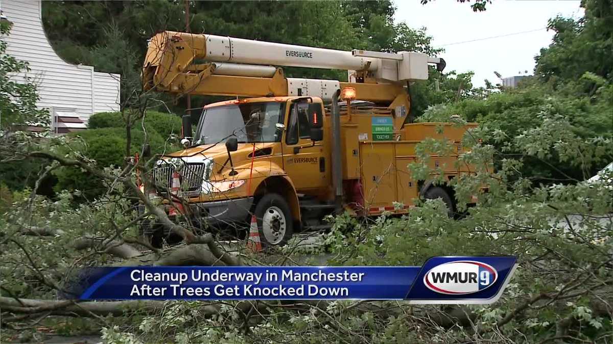Manchester, surrounding towns see storm damage Monday night