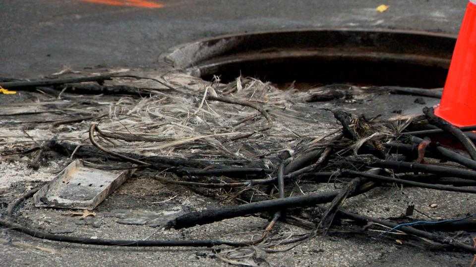 Power still out, streets closed after underground fire