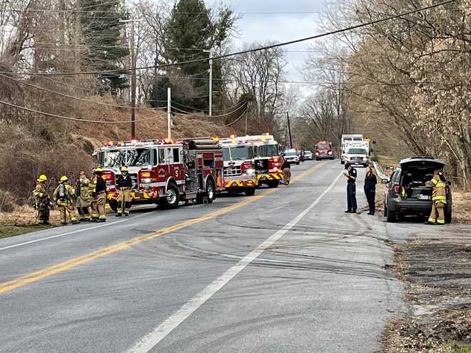 Multiple crews were called to the fire in Manor Township