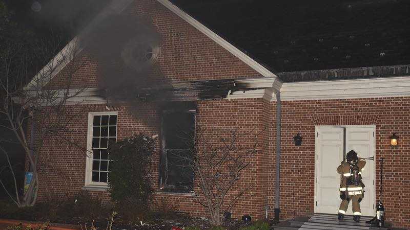 PHOTOS: Governor's residence damaged in fire, arson investigation underway