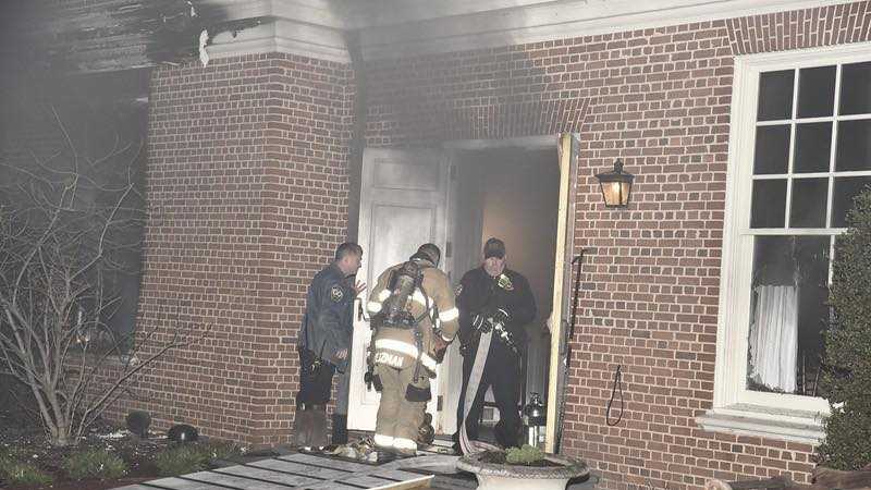 PHOTOS: Governor's residence damaged in fire, arson investigation underway