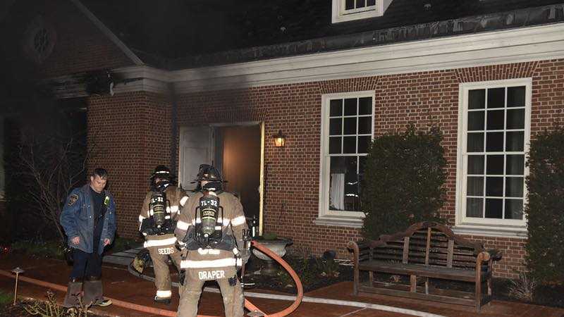 PHOTOS: Governor's residence damaged in fire, arson investigation underway