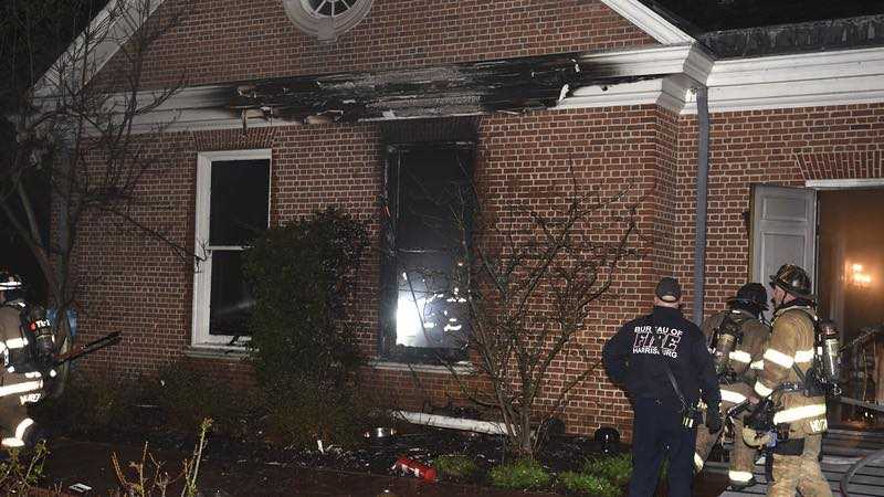 PHOTOS: Governor's residence damaged in fire, arson investigation underway