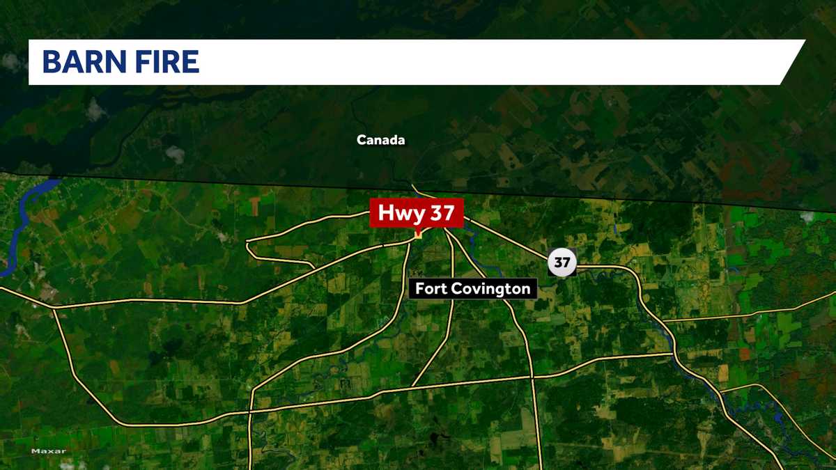 Route 37 reopens after barn fire in Fort Covington
