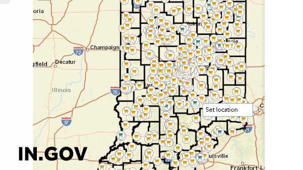 This interactive map shows where in Indiana you can get food assistance