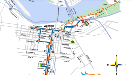 MAP: KDF miniMarathon, marathon course for 2024