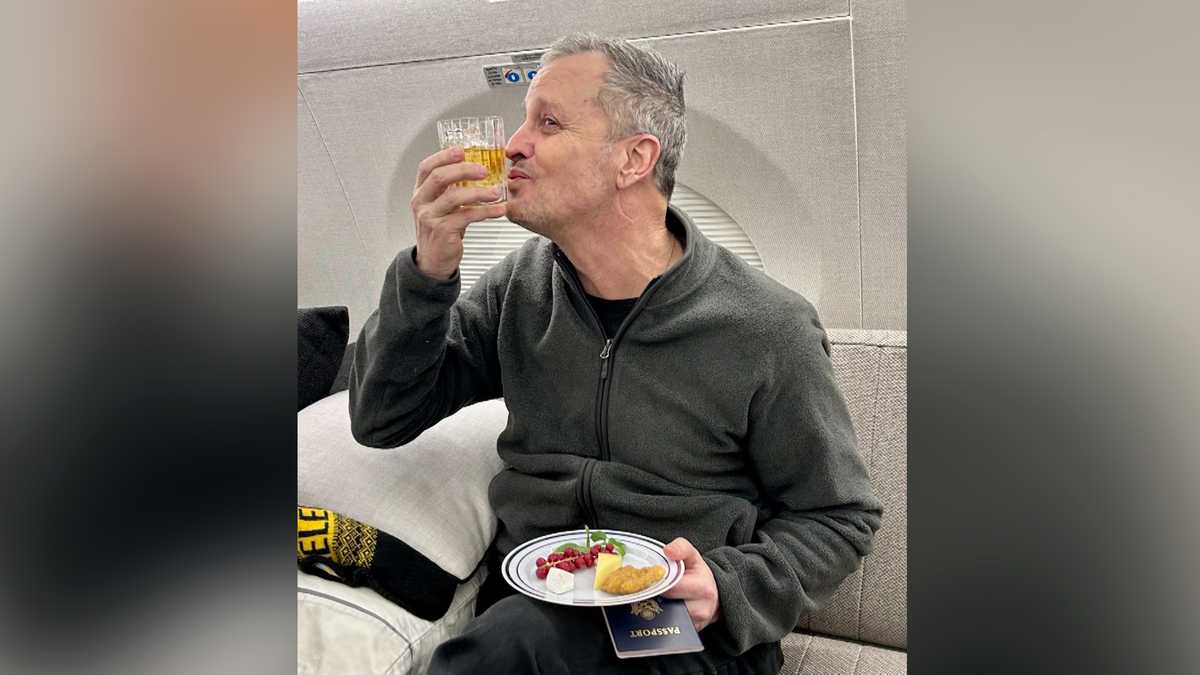 First image of Marc Fogel's journey home from Russia