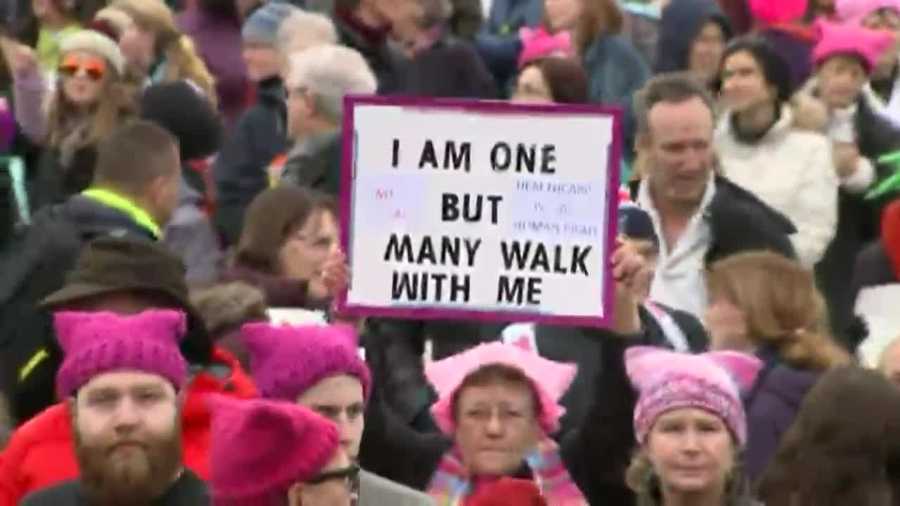 PHOTOS: Thousands march against Trump across the US and beyond