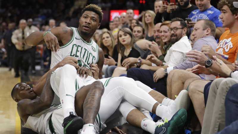 NBA fines two Celtics' players for shoving match with Cavs forward