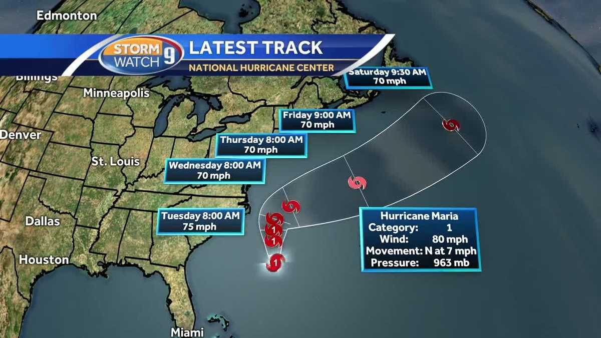 Projected tracks continue to keep Hurricane Maria offshore