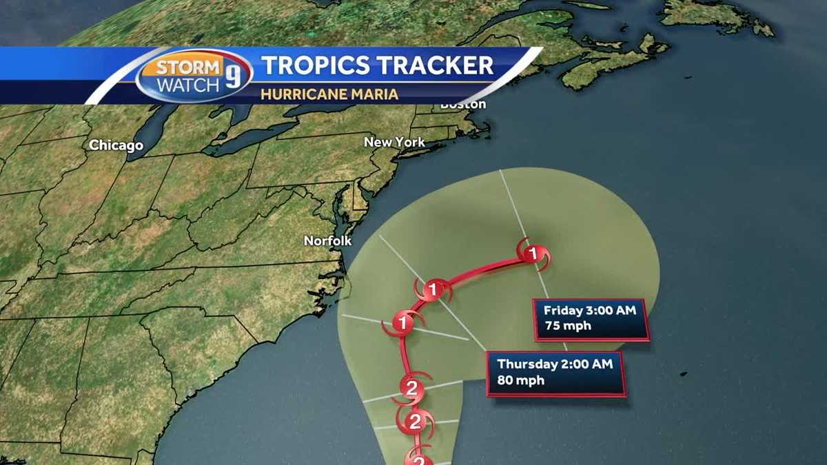 Latest track keeps Hurricane Maria off coast, then out to sea