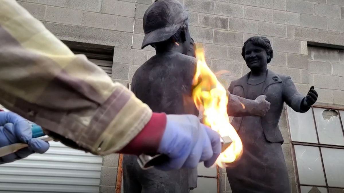 Statue to honor civil rights icon Marian Spencer nearly complete