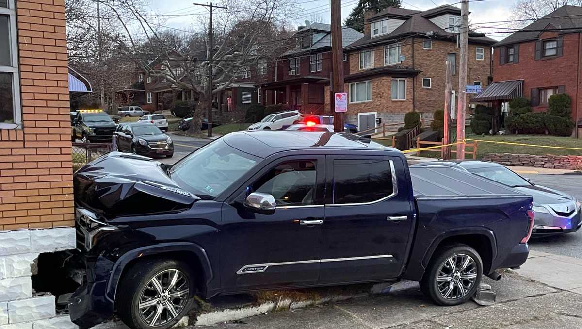 One taken to hospital after truck collides with home in Pittsburgh