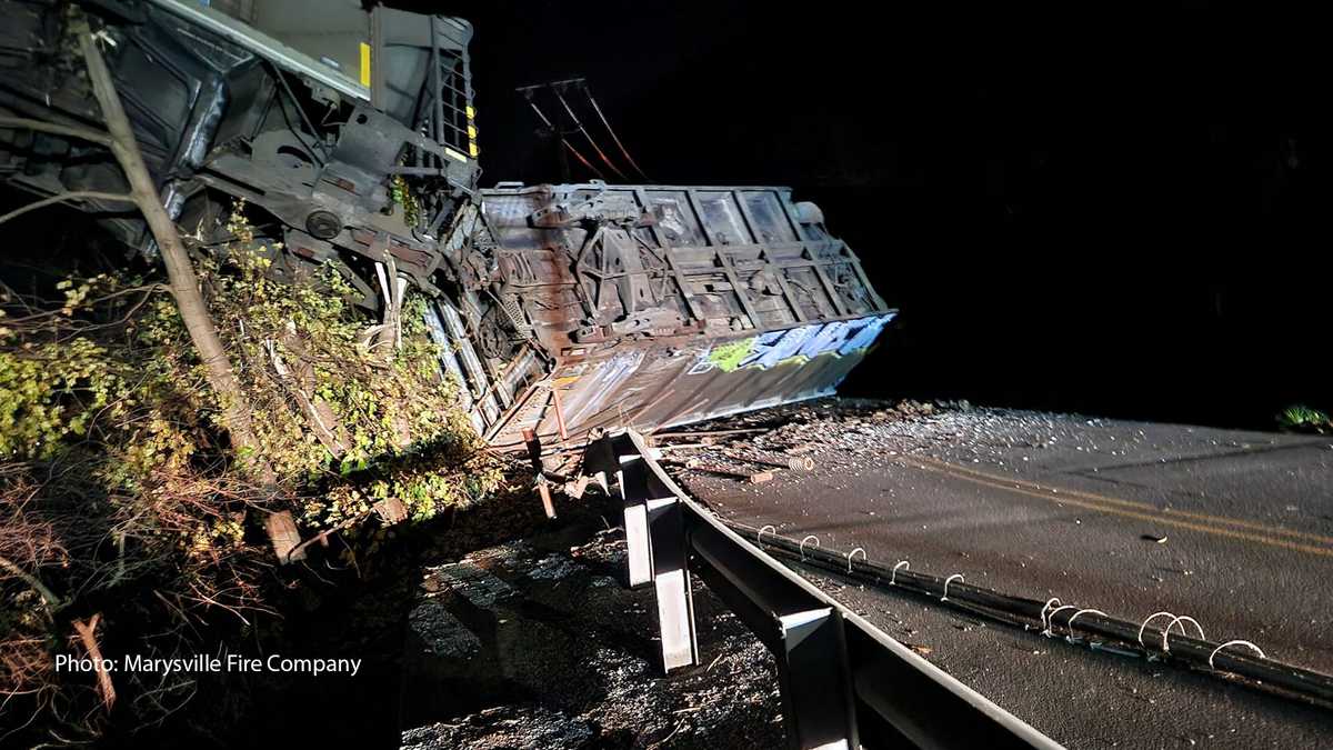 Norfolk Southern train derails in Perry County, Pa.