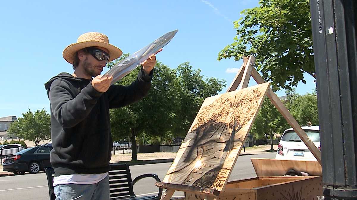 Louisville artist uses magnifying glass, sun to create unique art