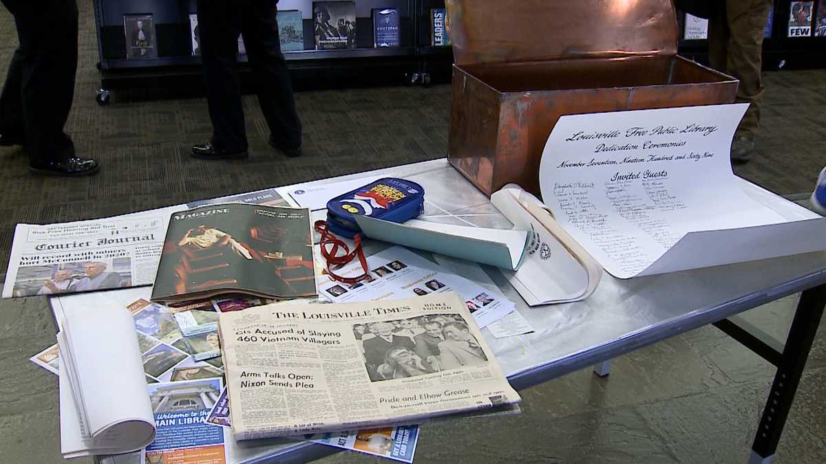 Louisville Free Public Library opens time capsule from 1969 main ...