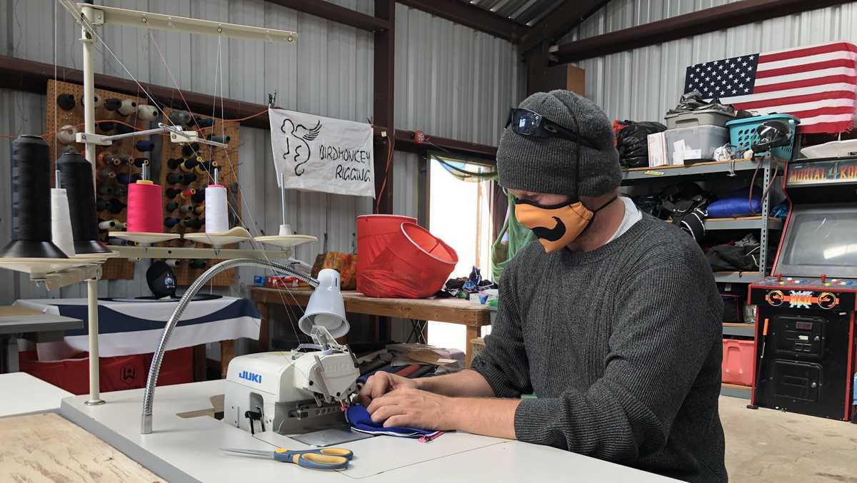 Roseville skydiving business jumps into action making custom masks