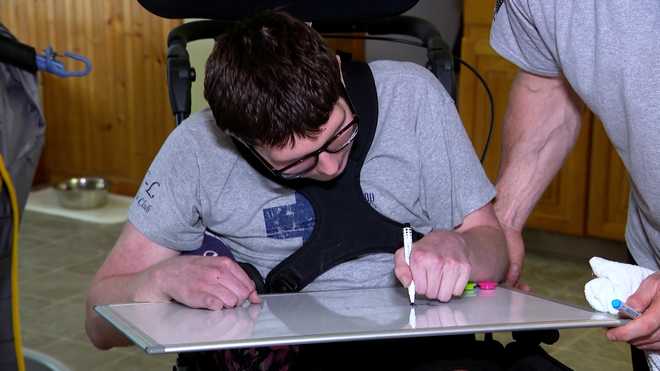 Mason Martin learning to write, stand, speak again after Karns City ...