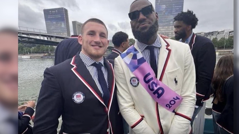 Lawrenceburg alum competing in Paris takes picture with basketball star ...